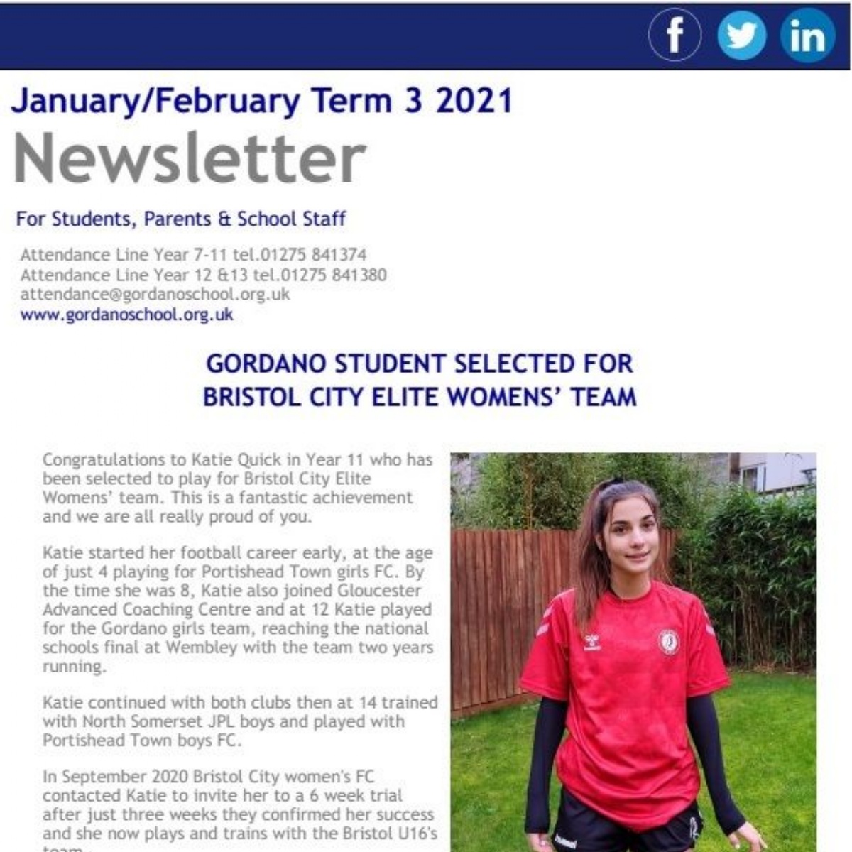 Gordano School - Term 3 Newsletter - Out Now